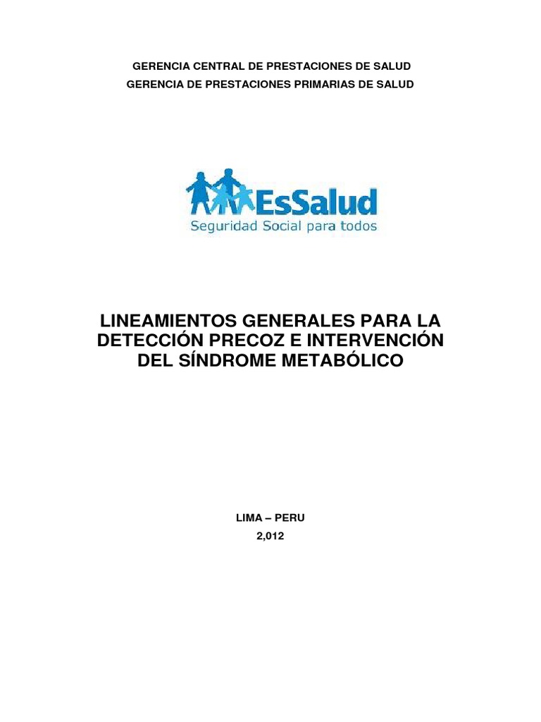 SD Metabolico EsSalud | PDF | Síndrome metabólico | Obesidad