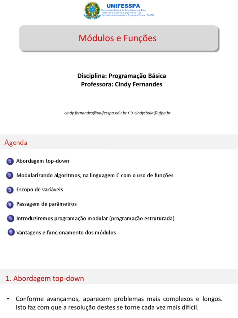 Módulo em C | PDF | Algoritmos | C (linguagem de programação)