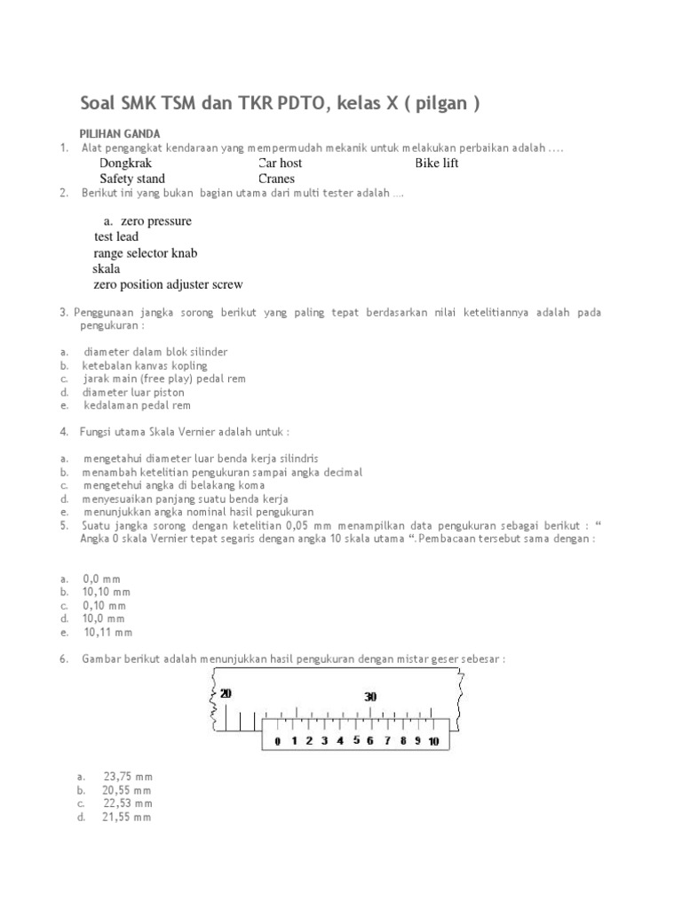 Soal SMK Pdto | PDF