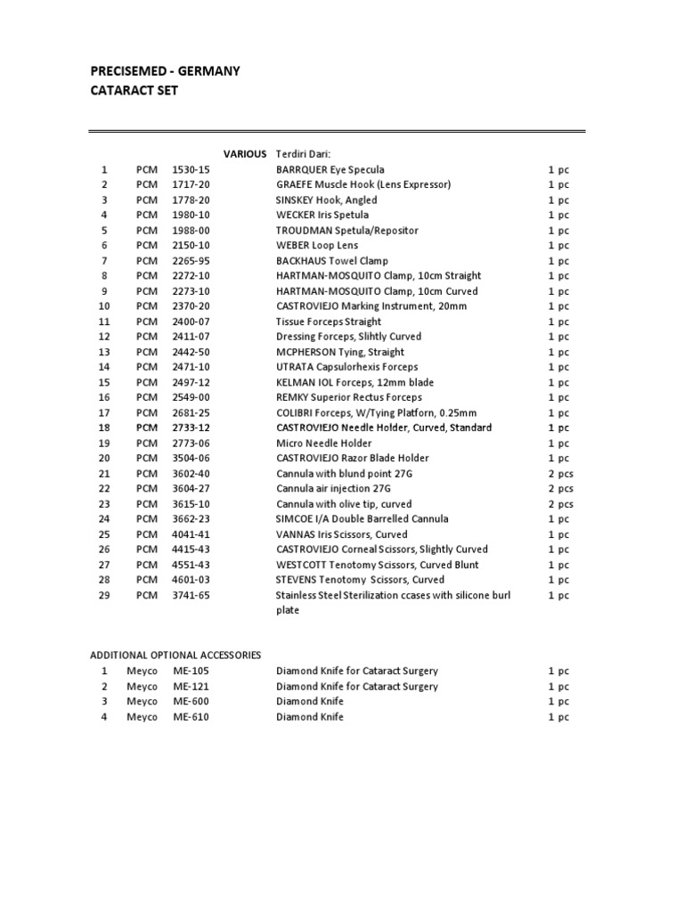 Brosur Docare Standart | PDF | Surgery | Vision