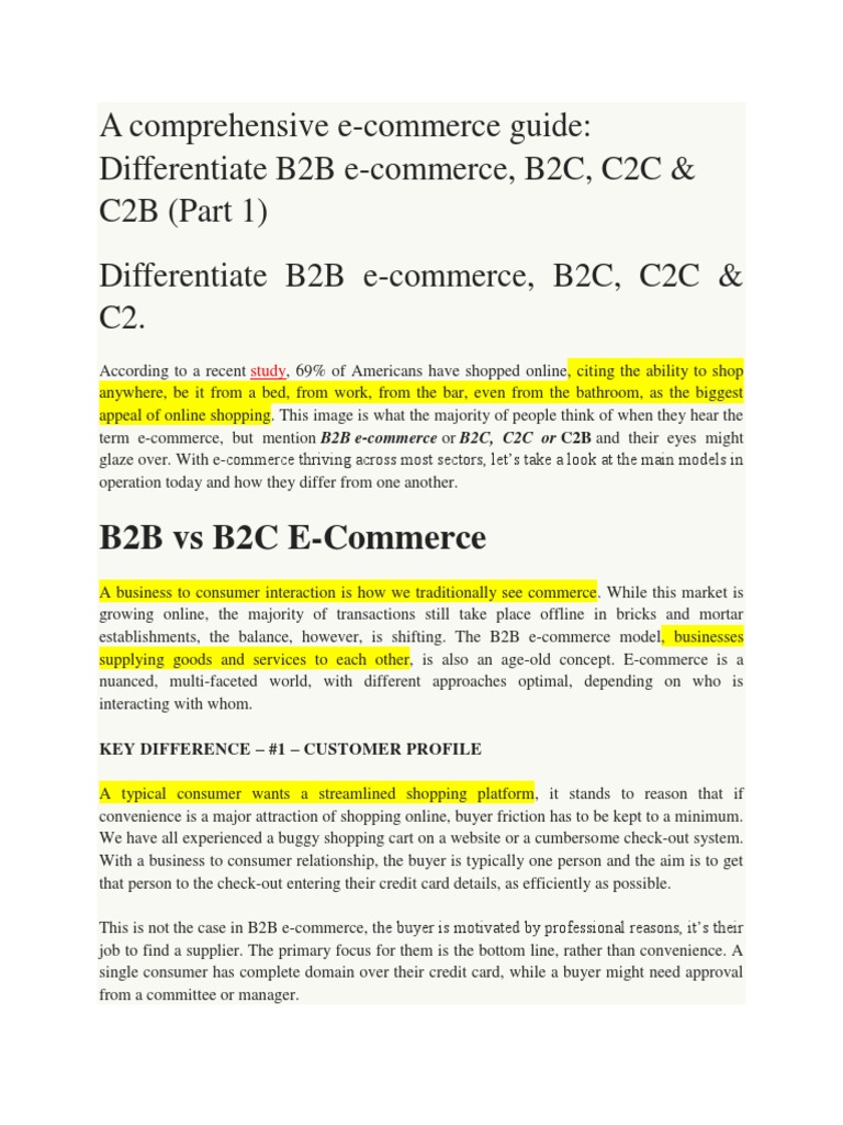 A Comprehensive E-Commerce Guide 1 | PDF | E Commerce | Retail