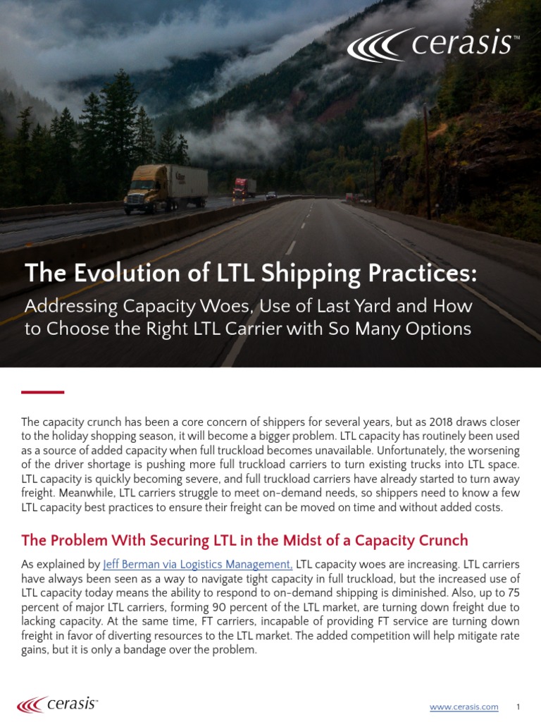 The Evolution of LTL Shipping Practices Addressing Capacity Woes Use of ...