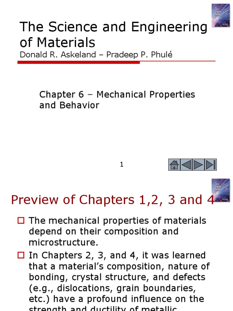 Chapter 6 Mechanical Behavior of Materials | PDF | Deformation ...