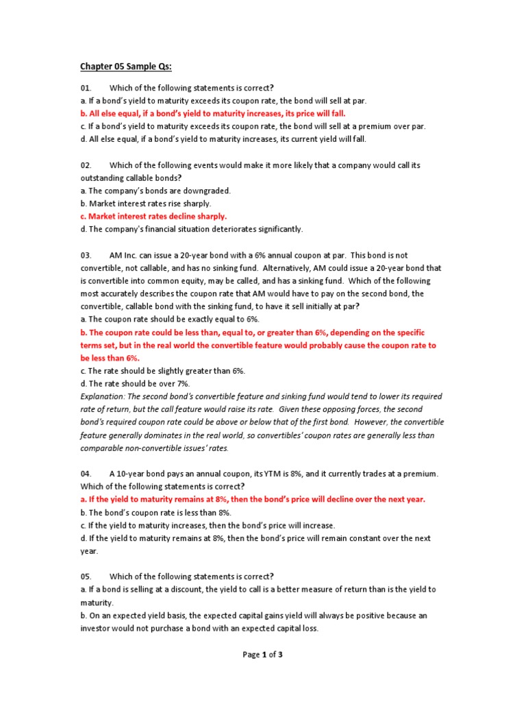 Ch 05 Edited Pdf Bonds Finance Yield Finance
