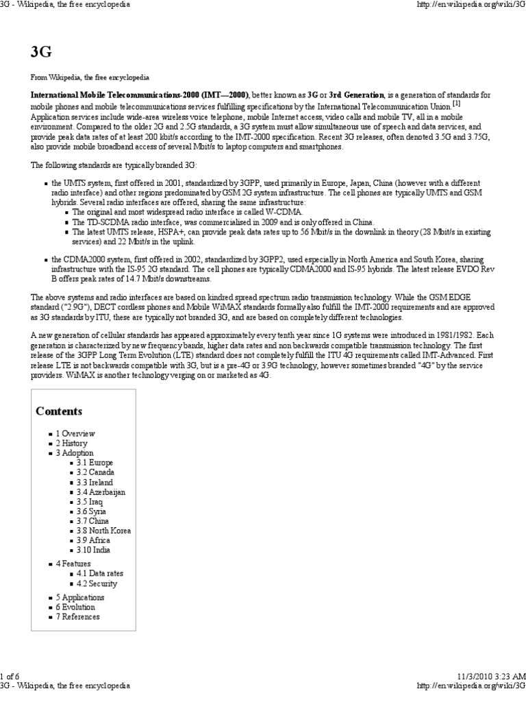 From Wikipedia, The Free Encyclopedia | PDF | 3 G | Lte (Telecommunication)