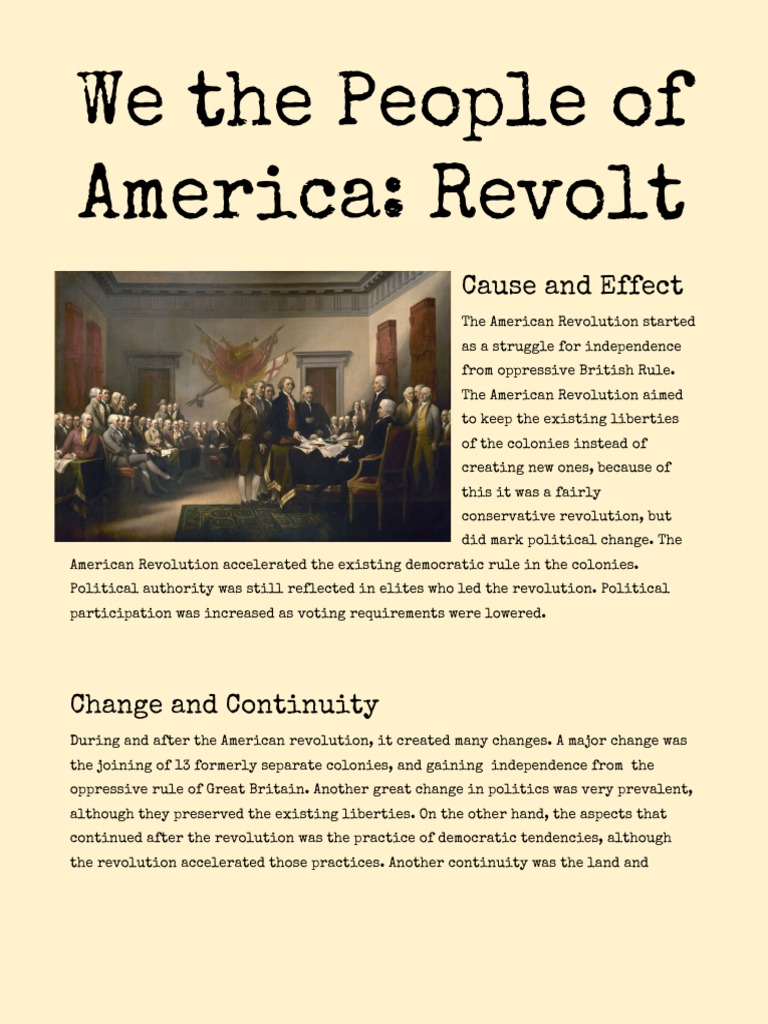 American Revolution Brochure P | PDF | American Revolution | United ...