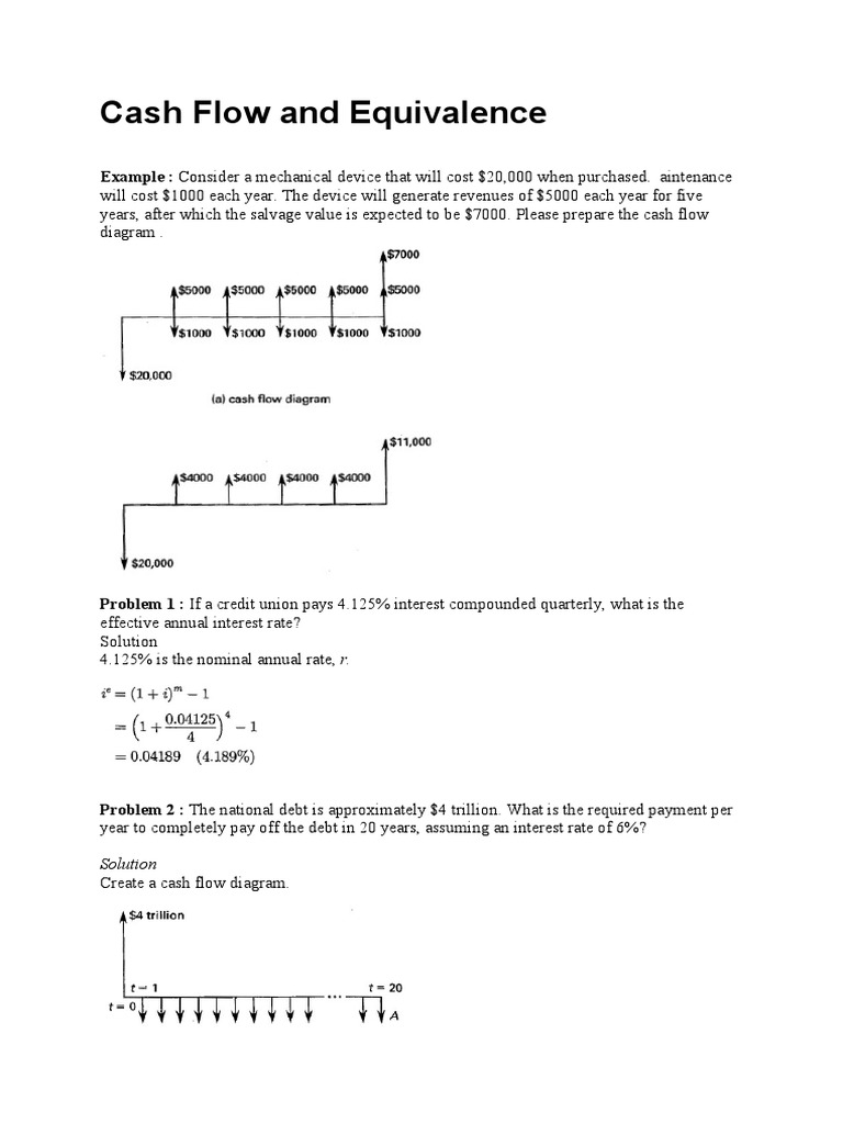 Cash Flow and Equivalence PDF | PDF | Interest | Interest Rates