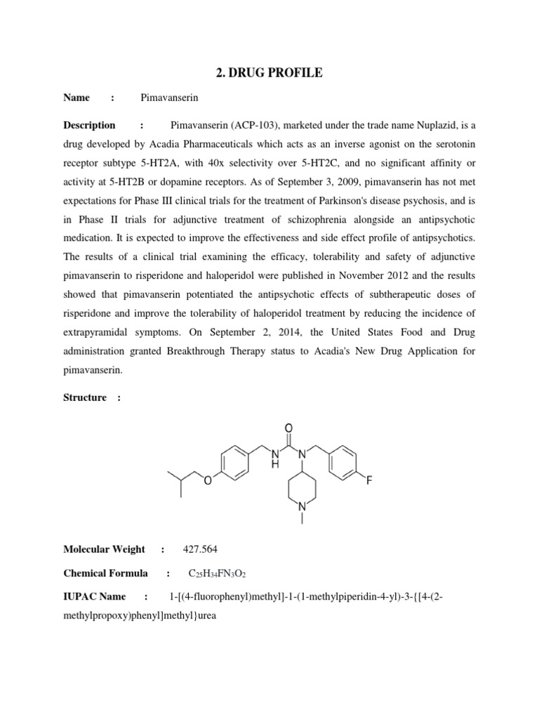 Drug Profile: C H FN O | Download Free PDF | Antipsychotic | Medicinal ...
