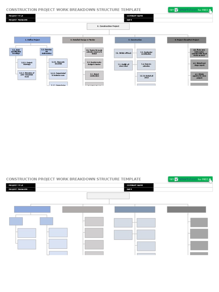 IC Construction Project WBS Template 8721 | PDF | Systems Engineering ...