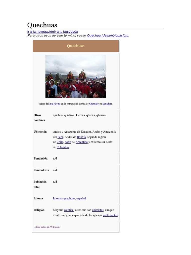 Quechua | PDF | Ropa