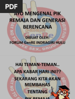 Program Kerja PIK-R | PDF