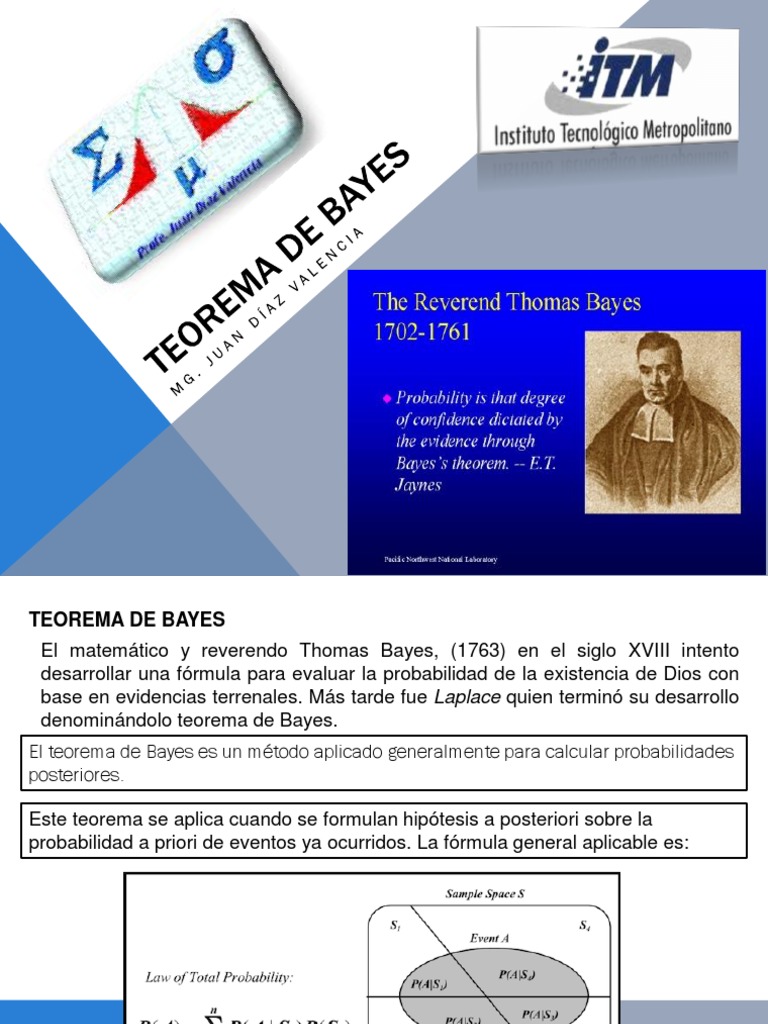 Fórmula del Teorema de Bayes | PDF | Diagnostico medico | Probabilidad