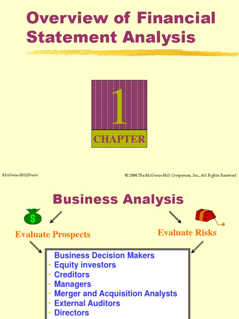 Overview of Financial Statement Analysis: Mcgraw-Hill/Irwin © 2004 The ...