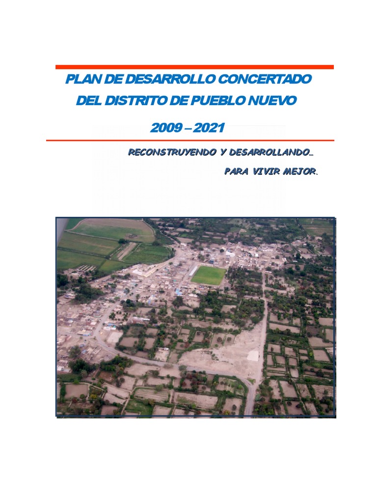 Plan de Pueblo Nuevo Ica 2009 2021 Final | PDF | Agua subterránea ...
