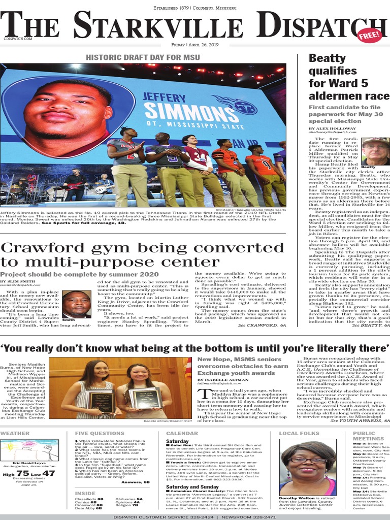 Starkville Dispatch Eedition 4-26-19 | PDF | United States Postal Service