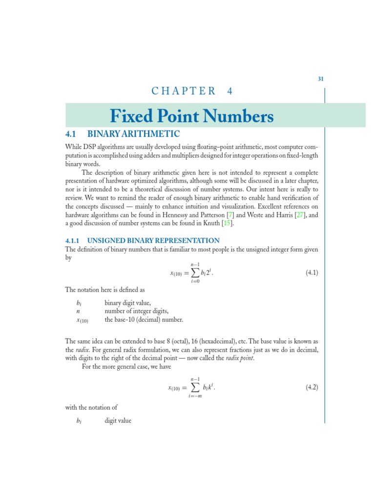 Fixed Point Arthimetic Basics | PDF | Subtraction | Multiplication