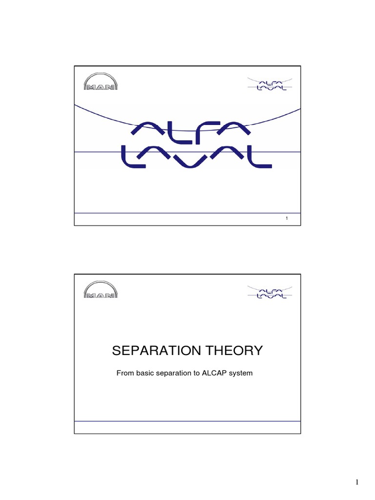 SEPARATION THEORY - From Basic Separation To ALCAP System | PDF | Fuel ...
