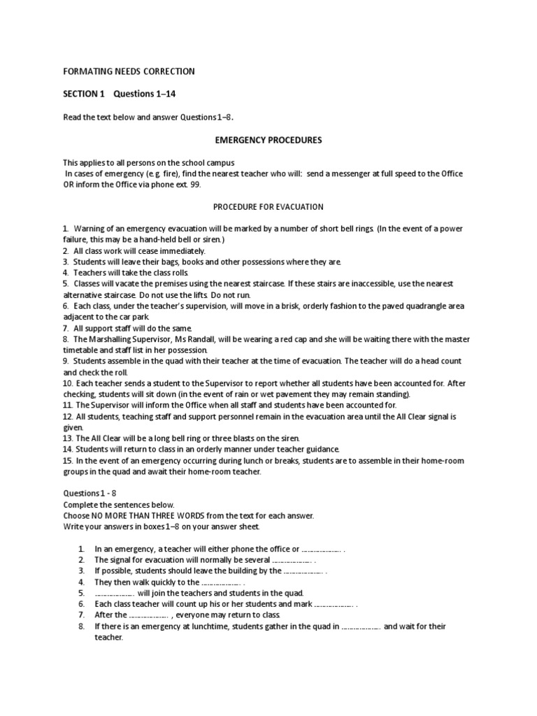 SECTION 1 Questions 1-14: Formating Needs Correction | PDF | Business