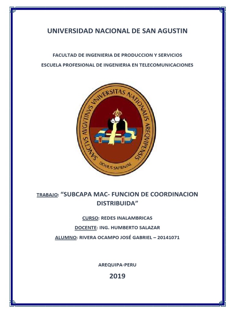 Subcapa Mac - DCF Final | PDF | Ieee 802.11 | Redes de computadoras