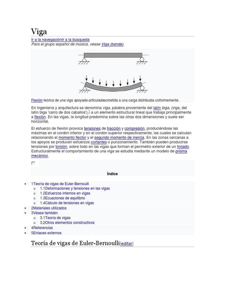 Viga | PDF | Doblar | Mecanica clasica
