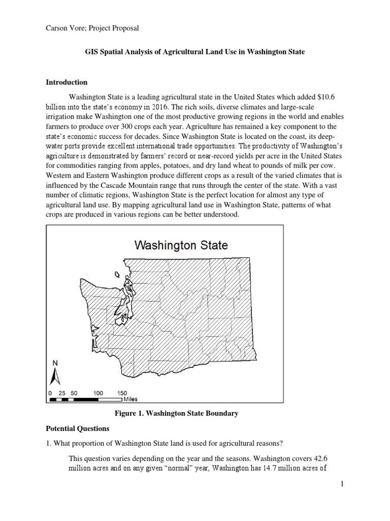 GIS Spatial Analysis of Agricultural Land Use in Washington State | PDF ...