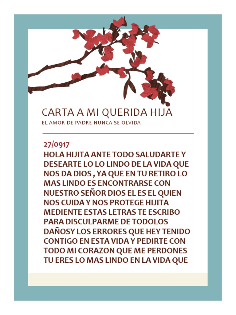 Carta A Mi Querida Hija | PDF