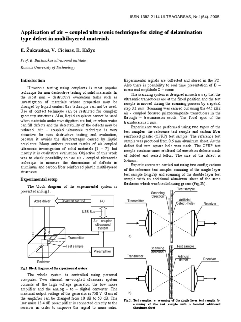 Application of Air - Coupled Ultrasonic Technique For Sizing of ...