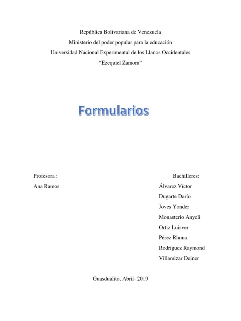 Definición de Formulario | PDF | Diseño | Papel