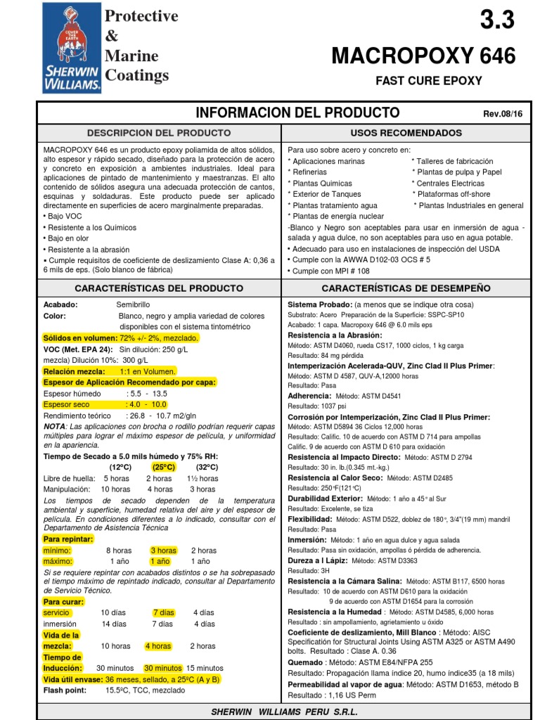 3.3 Macropoxy 646 | Descargar gratis PDF | Aluminio | Pintar