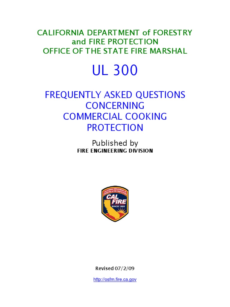 CA Guide to UL300 Fire Suppression Systems | PDF | Duct (Flow) | Fire ...