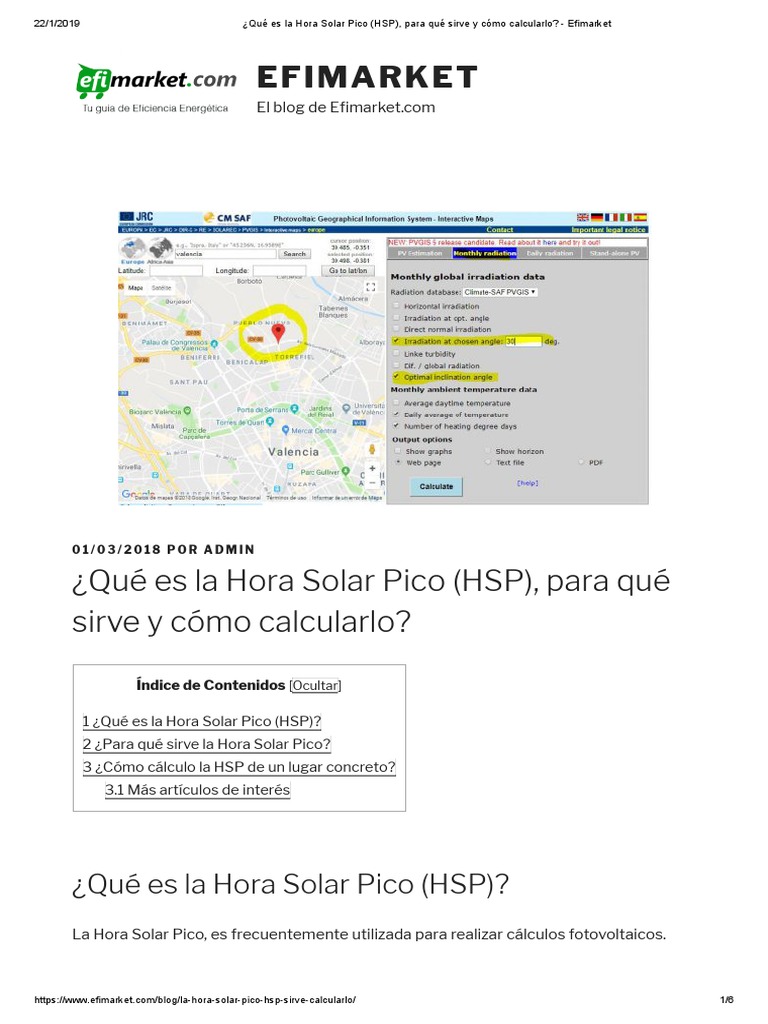 ¿Qué Es La Hora Solar Pico (HSP), para Qué Sirve y Cómo Calcularlo ...