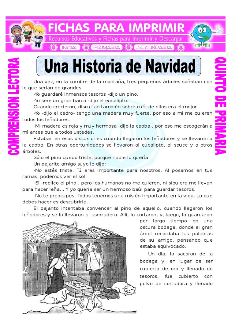 Ficha Una Historia de Navidad para Quinto de Primaria | PDF