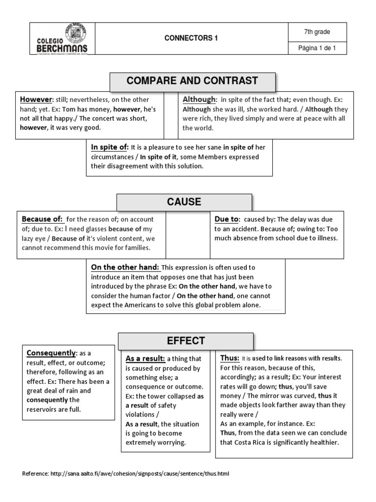 Compare and Contrast: However | Download Free PDF | Psychological ...