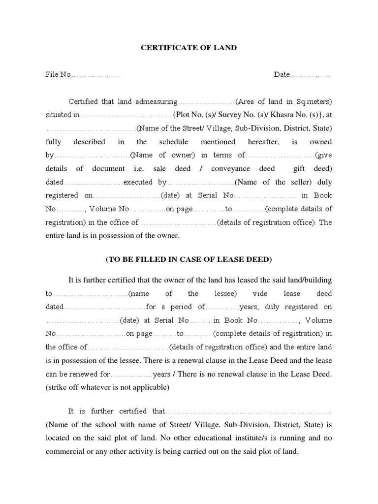 Certificate of Land | PDF | Natural Resources Law | Lease