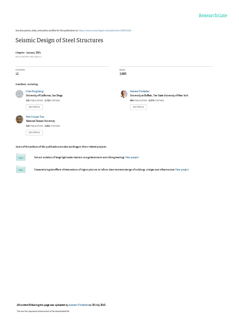 Seismic Design of Steel Structures | PDF | Beam (Structure) | Buckling