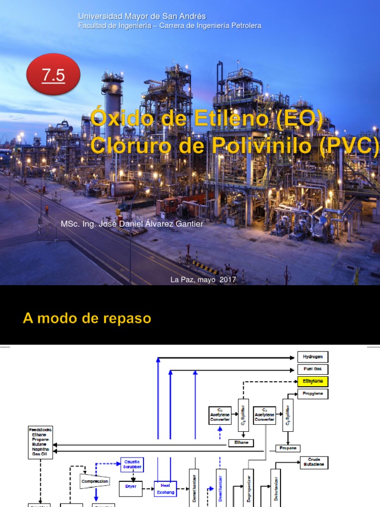 Óxido de Etileno y PVC | PDF | Cloruro de polivinilo | Catálisis