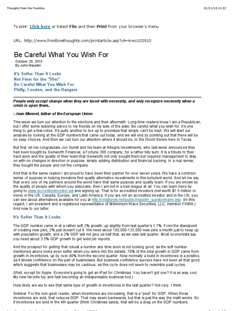 Be Careful You Wish For | PDF | Medicare (United States) | Fiscal ...