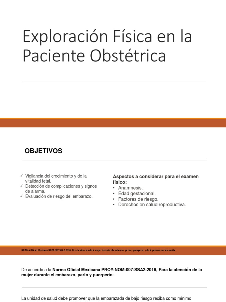Equipo 23. Exploracion de La Paciente Obstétrica | PDF | El embarazo ...