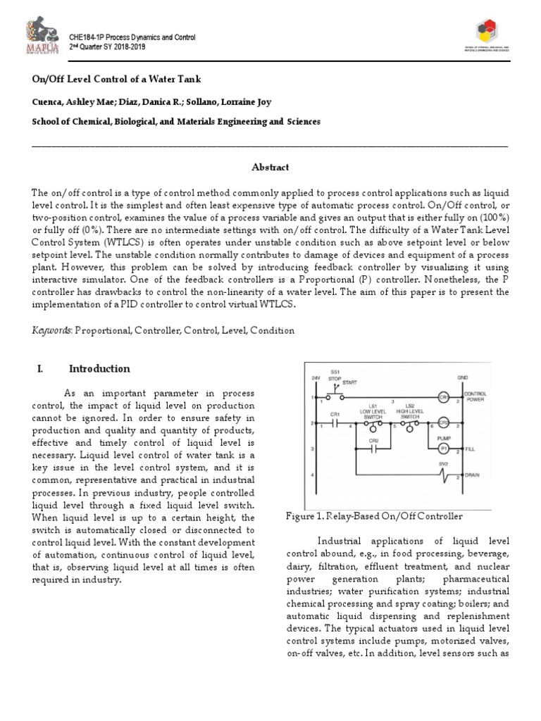 4 On Off Level Control | PDF | Control Theory | Control System