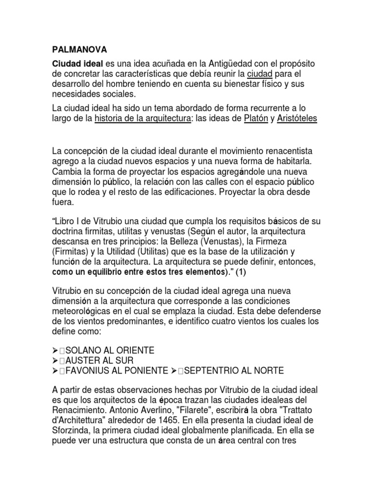 Palma Nova | PDF | Ciudad | utopía