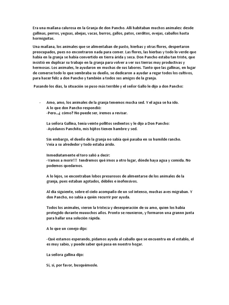 Cuento | PDF | Pollo