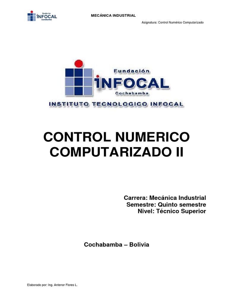 Control Numerico Computarizado II | PDF | Perforar | Control numerico
