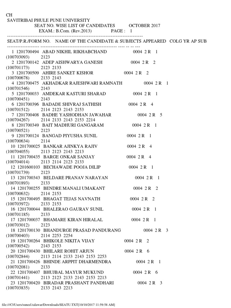 Seatu 10102017 PDF | PDF