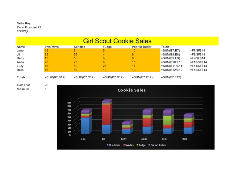 Nellie Roy Excel Exercise 2 | PDF