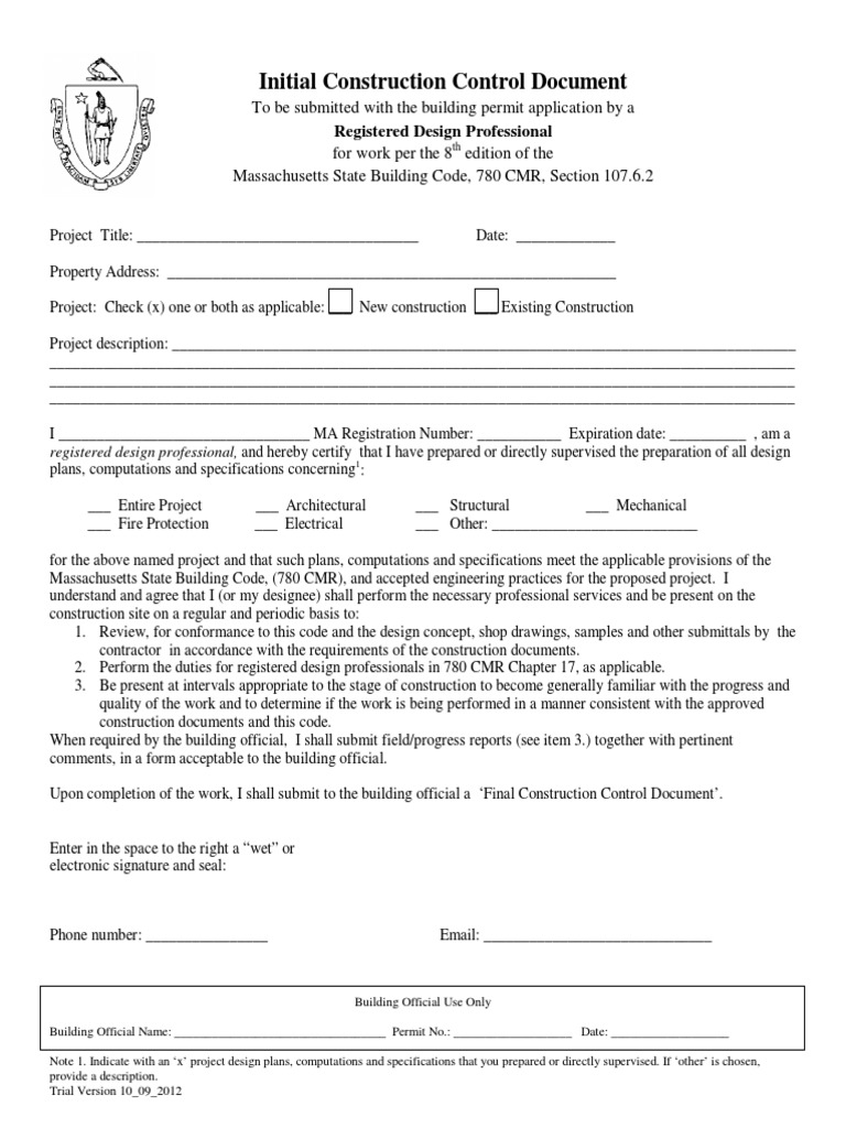 Construction Control Affidavits | PDF | Building Code | Specification ...