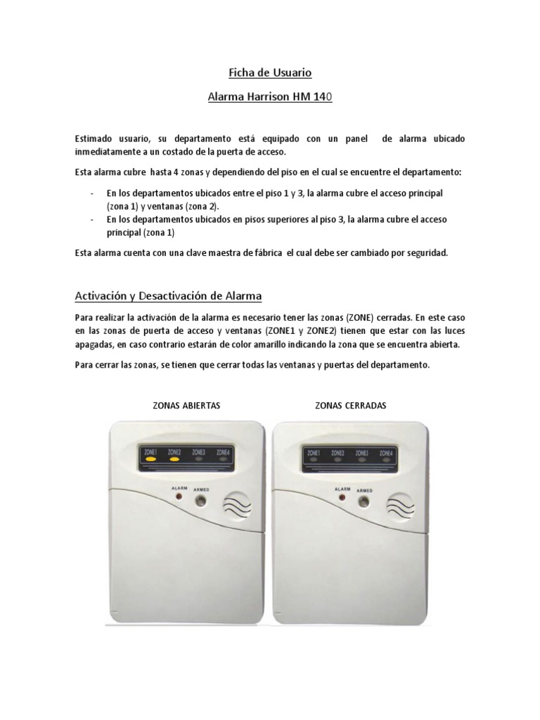 Manual Uso de Alarma PDF | PDF | Informática | Informática y tecnología ...