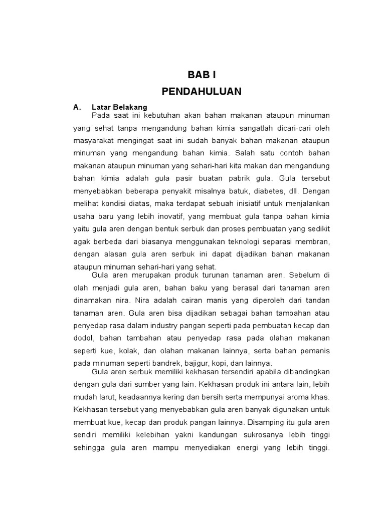 Bisnis Plan Gula Aren | PDF