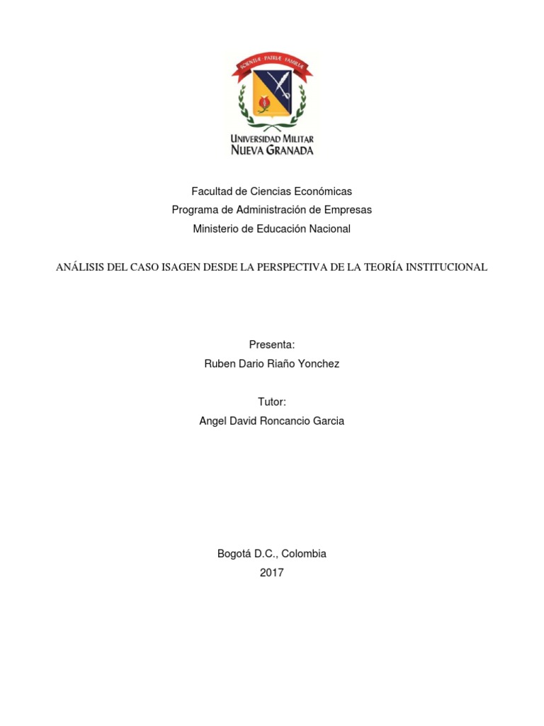 Riaño Yonchez Ruben Dario 2017 | PDF | Institución | Beneficio (economía)