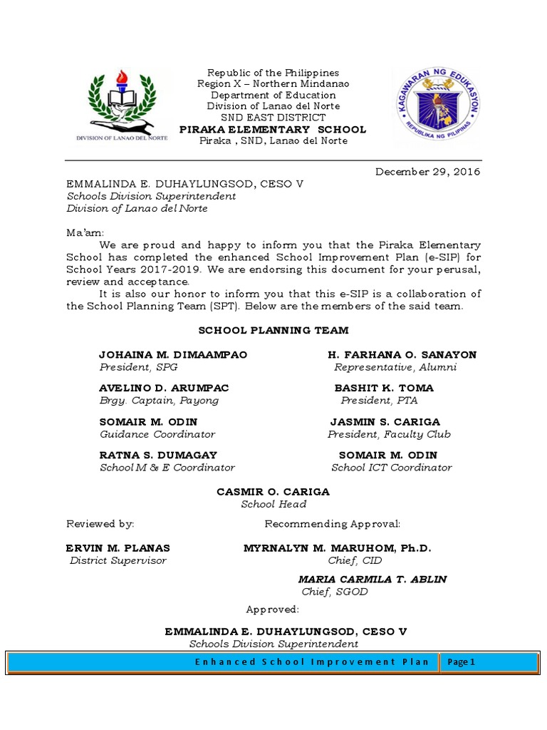 Enhanced_School_Improvement_Plan.docx | Teachers | Poverty | Free 30 ...