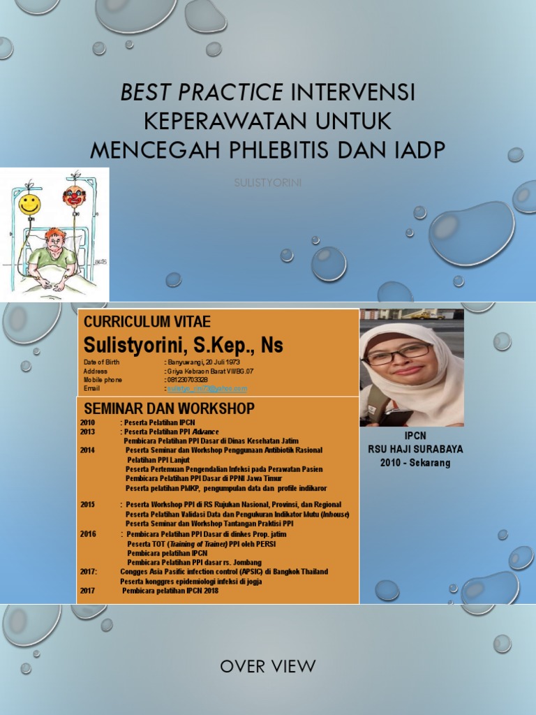 Best Practice Intervensi Keperawatan Untuk Mencegah Phlebitis Dan Iadp Rini PDF | PDF